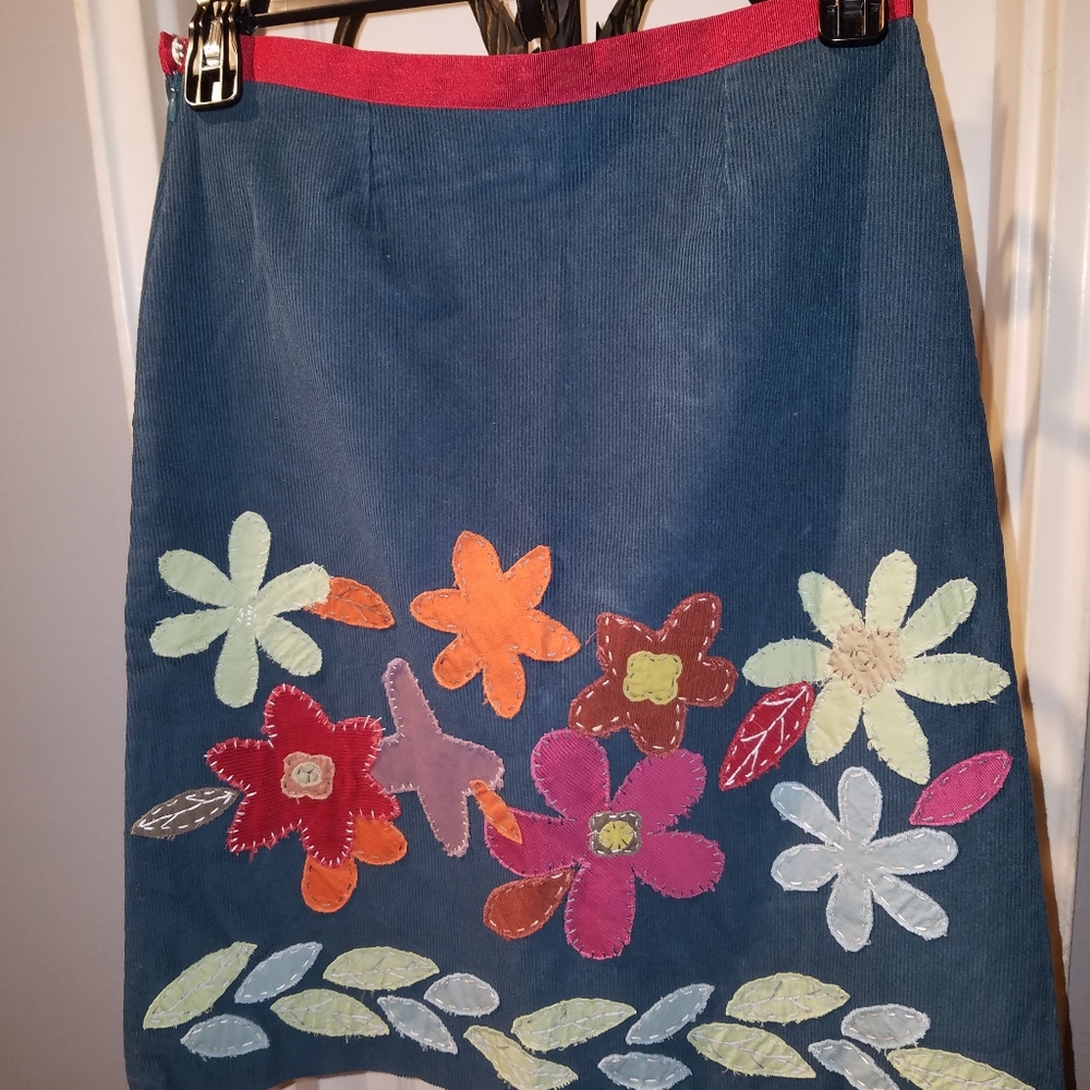 Boden Corduroy Patchwork Skirt - Gem